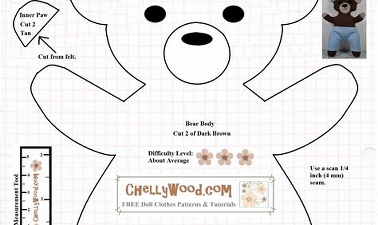 Easy Printable Teddy Bear Patterns for Beginners